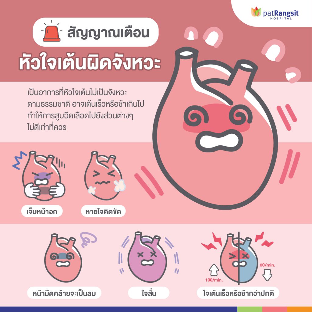 หัวใจเต้นผิดจังหวะ อาการบ่งบอก อย่าปล่อยไว้นาน - โรงพยาบาลแพทย์รังสิต